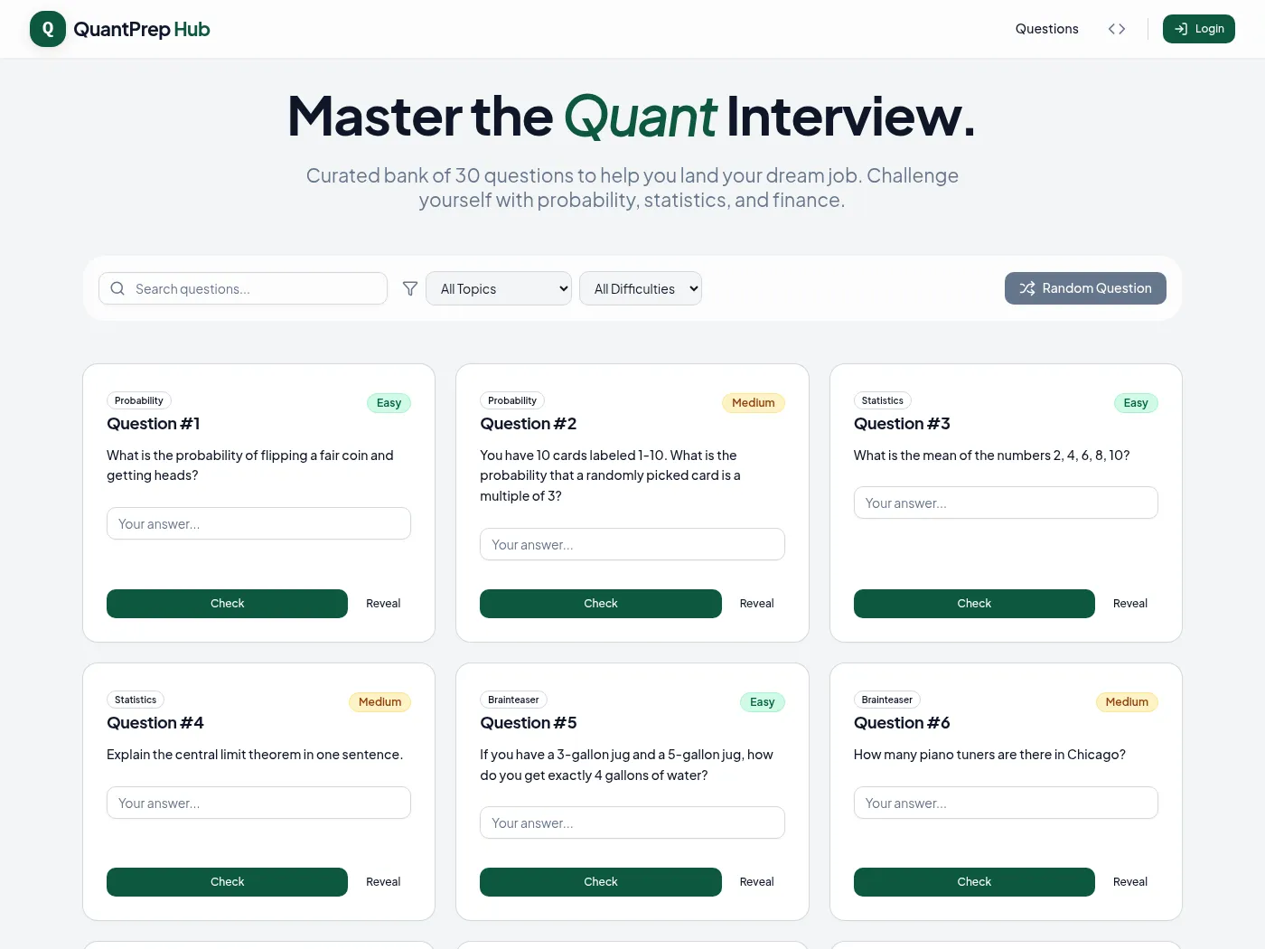 QuantPrep Hub