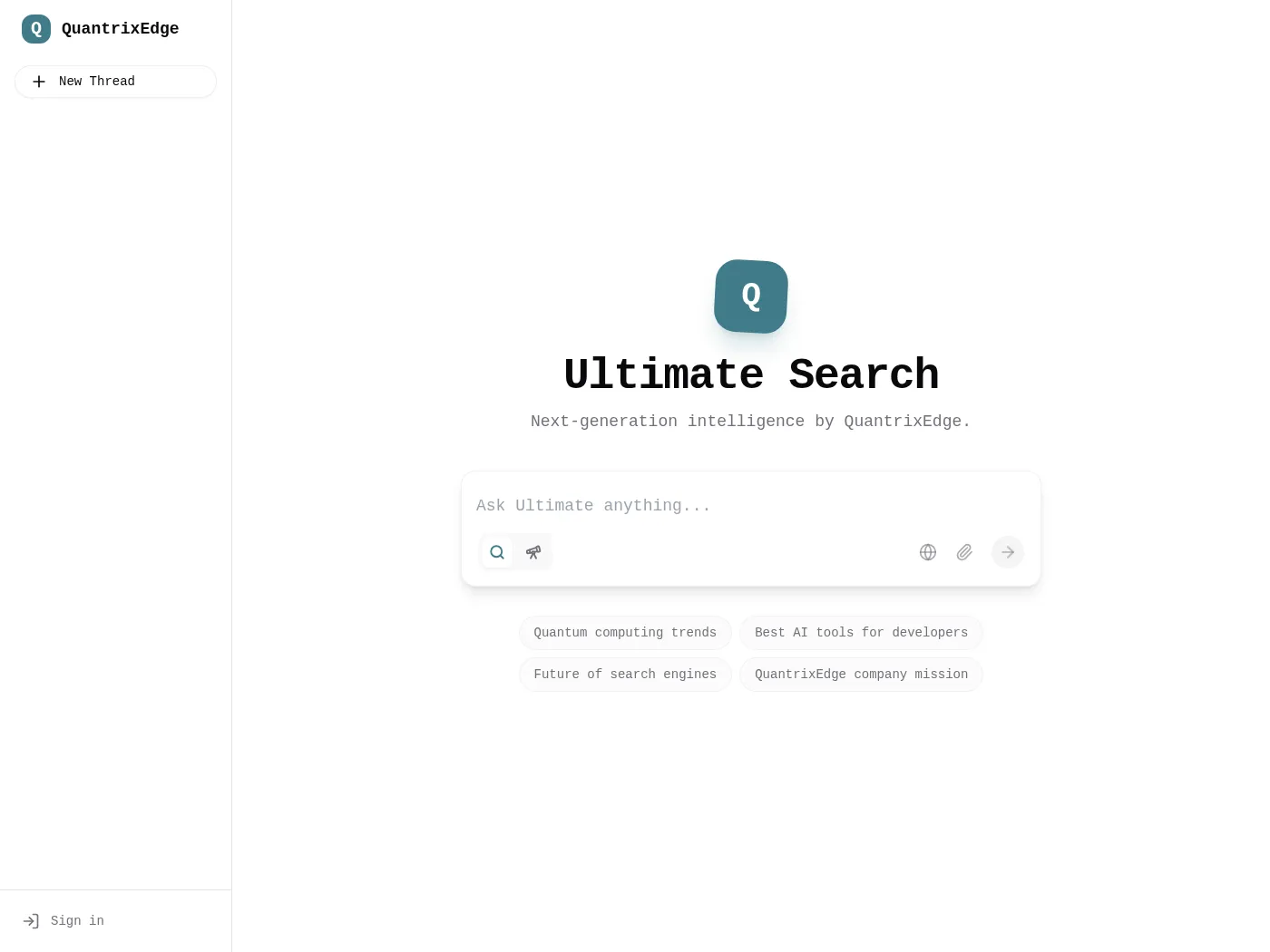 QuantrixEdge Search Portal