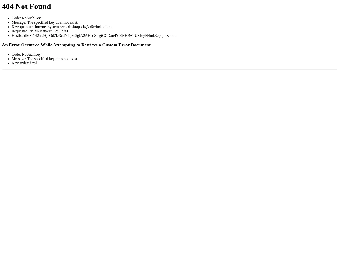 Quantum Internet System Web Desktop