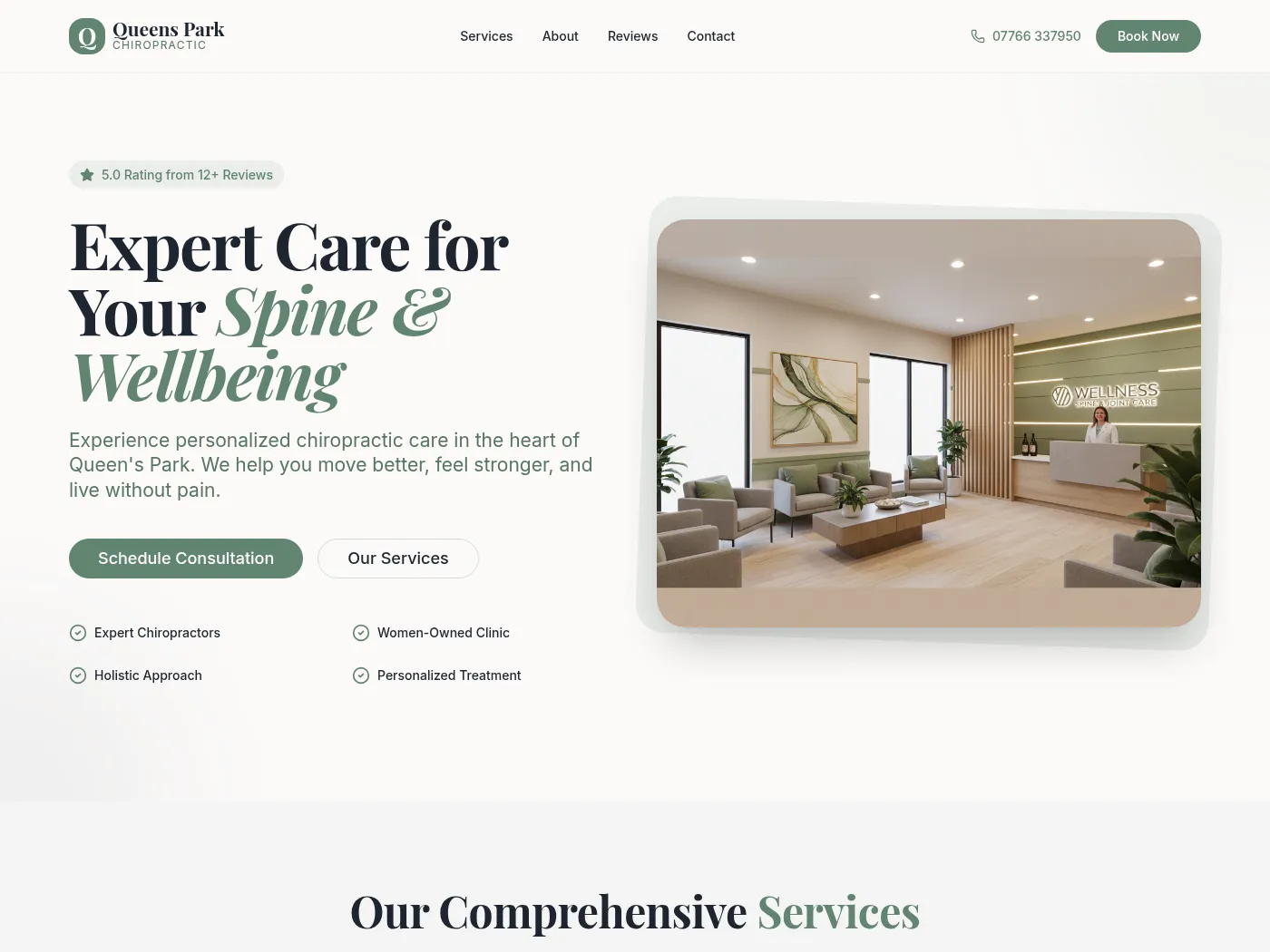 Queens Park Chiropractic Web
