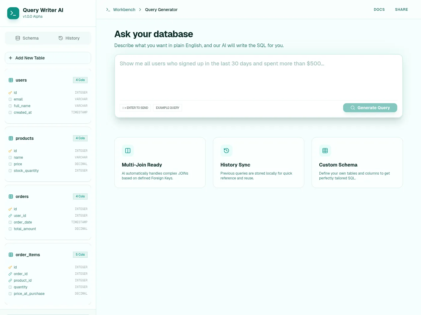 Query Writer AI