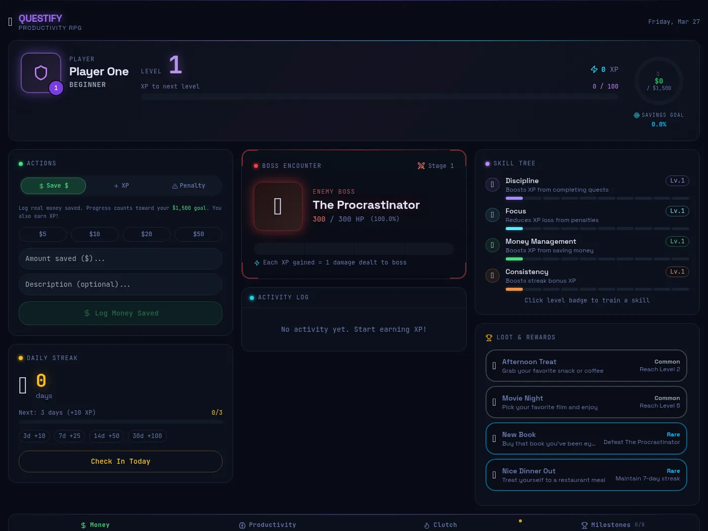 Questify, Level Yourself Up