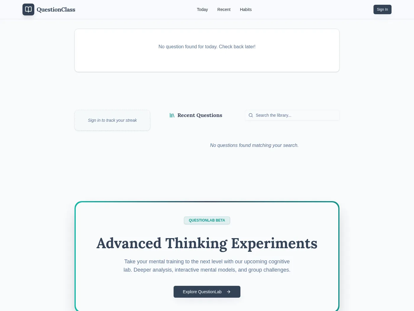QuestionClass Revamp