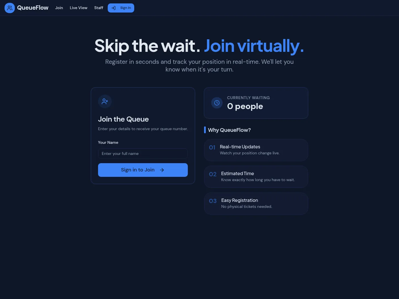 QueueFlow Web Manager