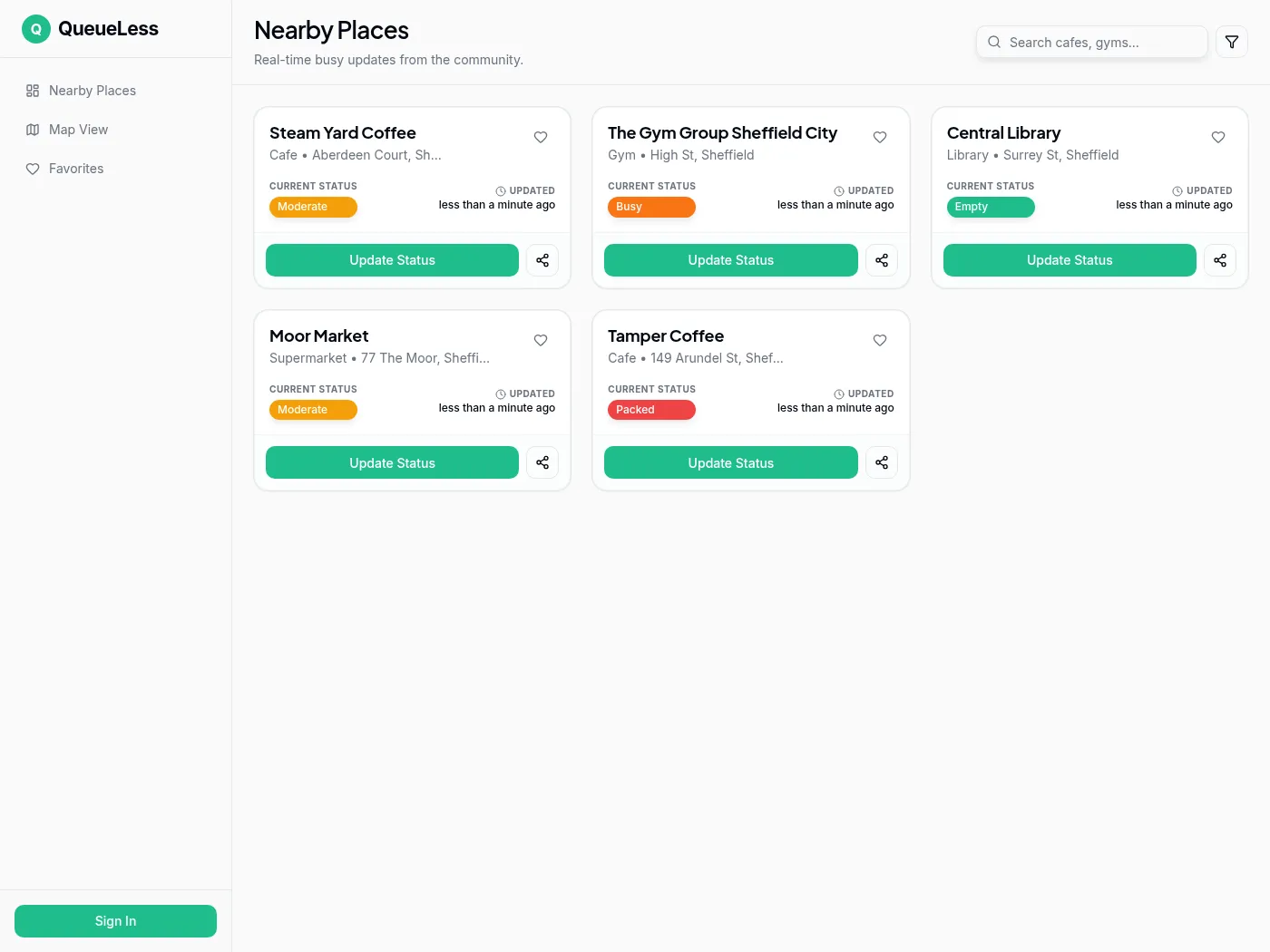 QueueLess Crowd Tracker