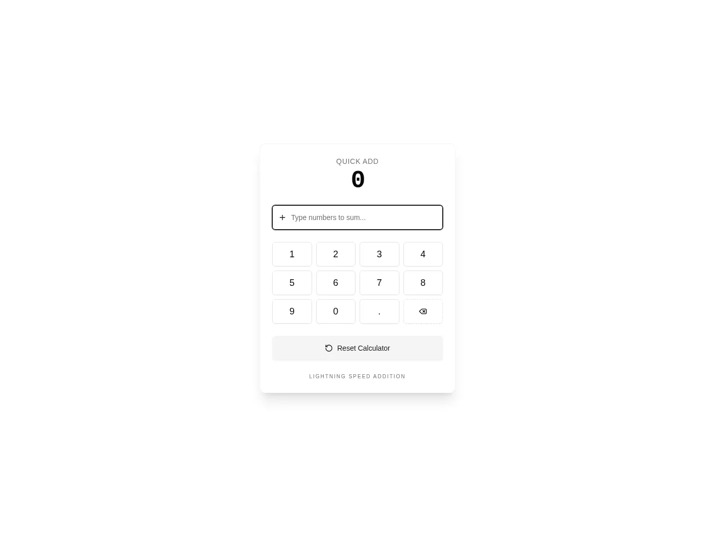 Quick Add Calculator