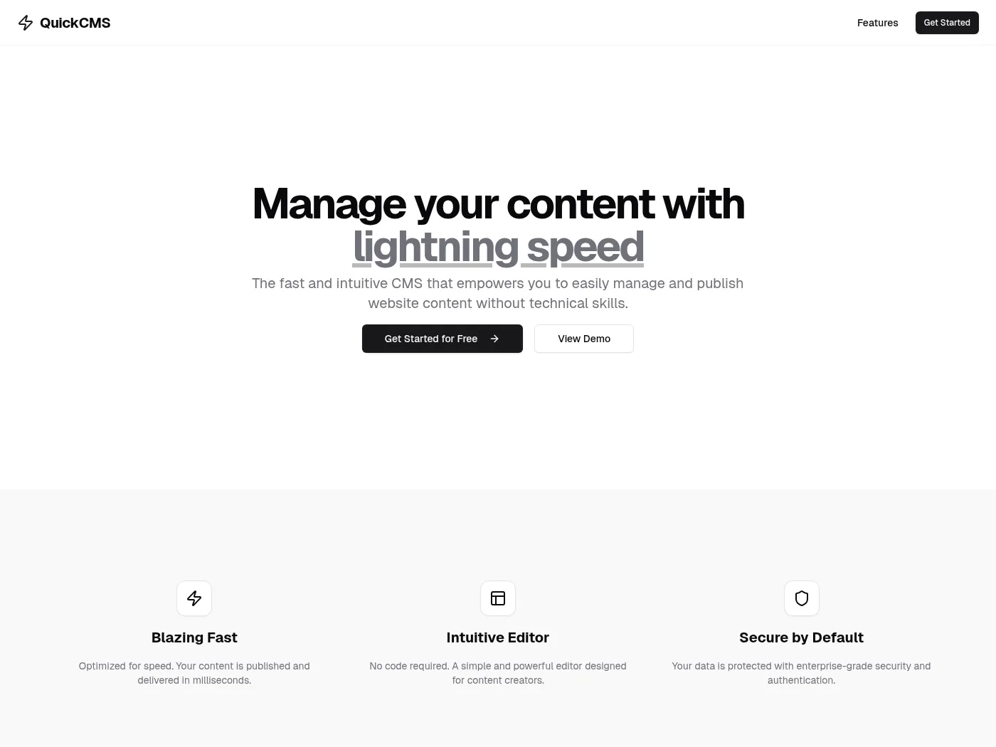 QuickCMS Website