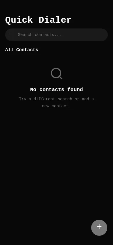 Quick Dialer Web App