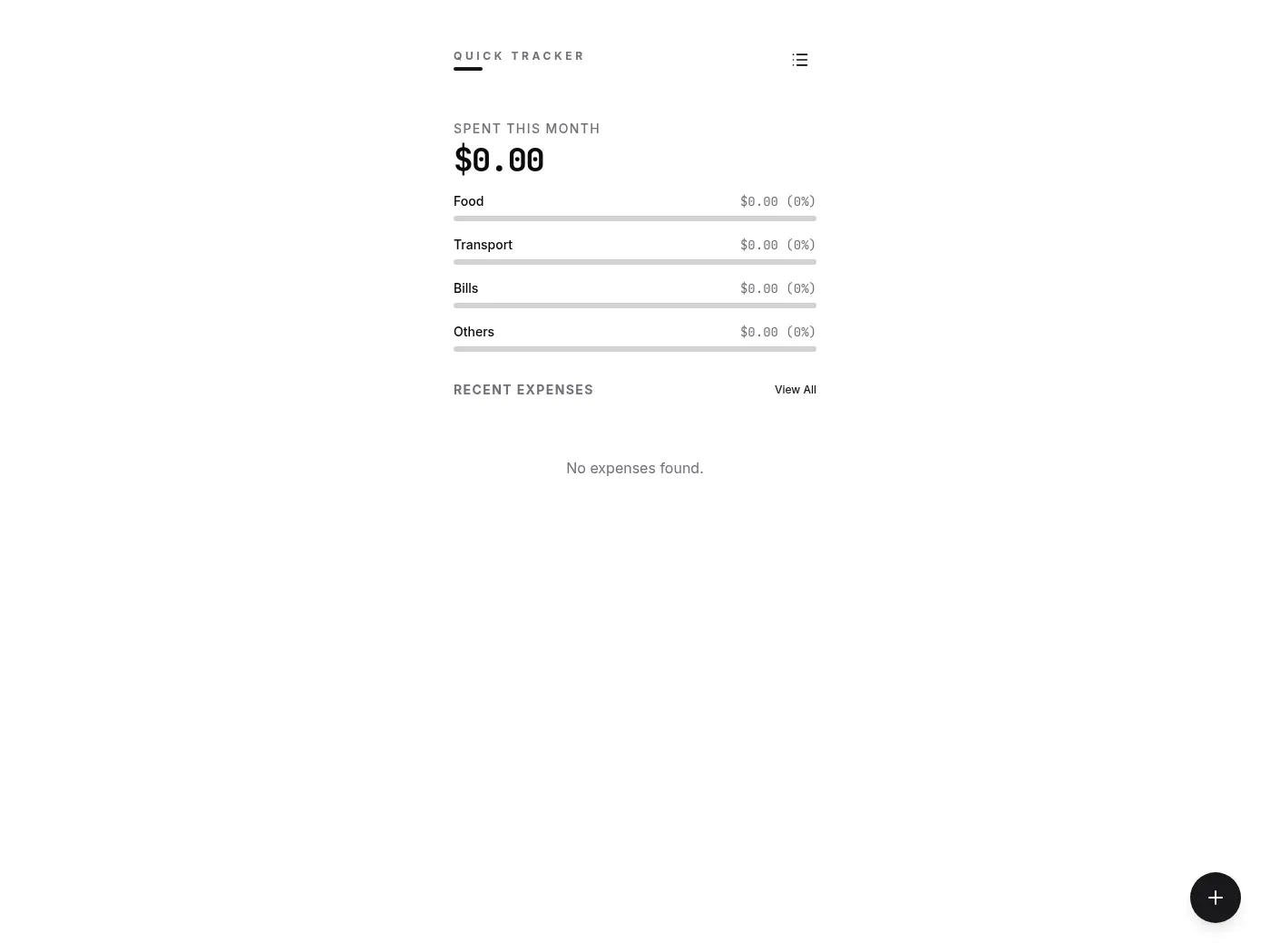 Quick Expense Tracker