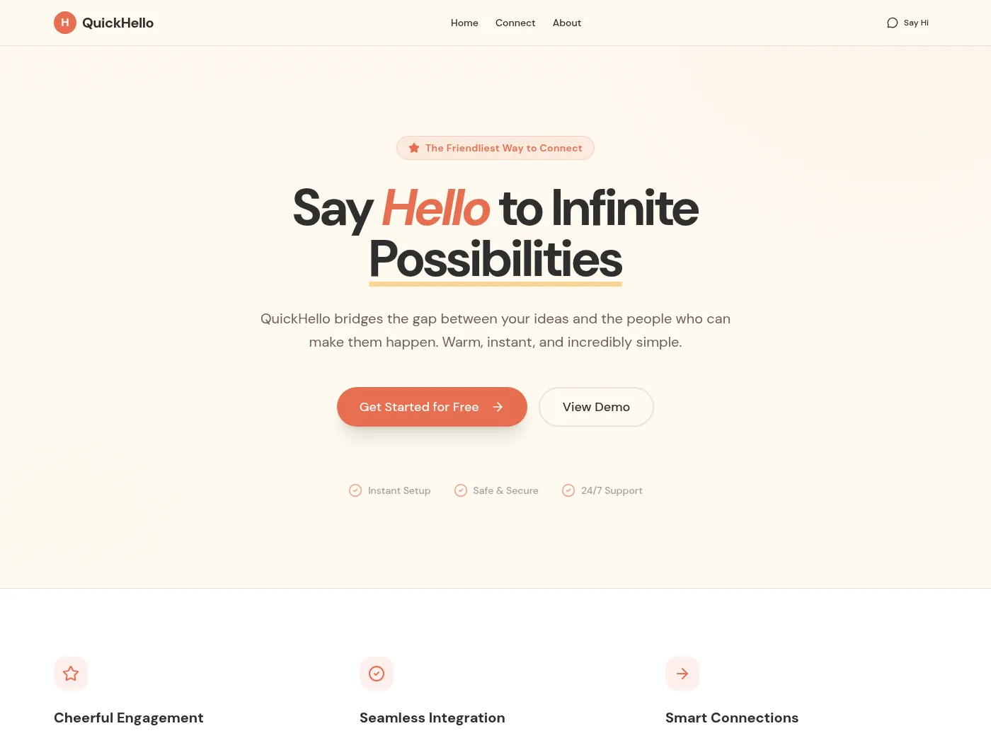 Quick Hello App
