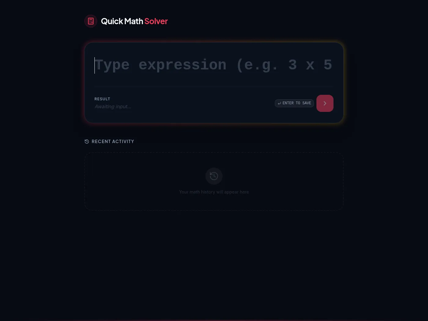 Quick Math Solver