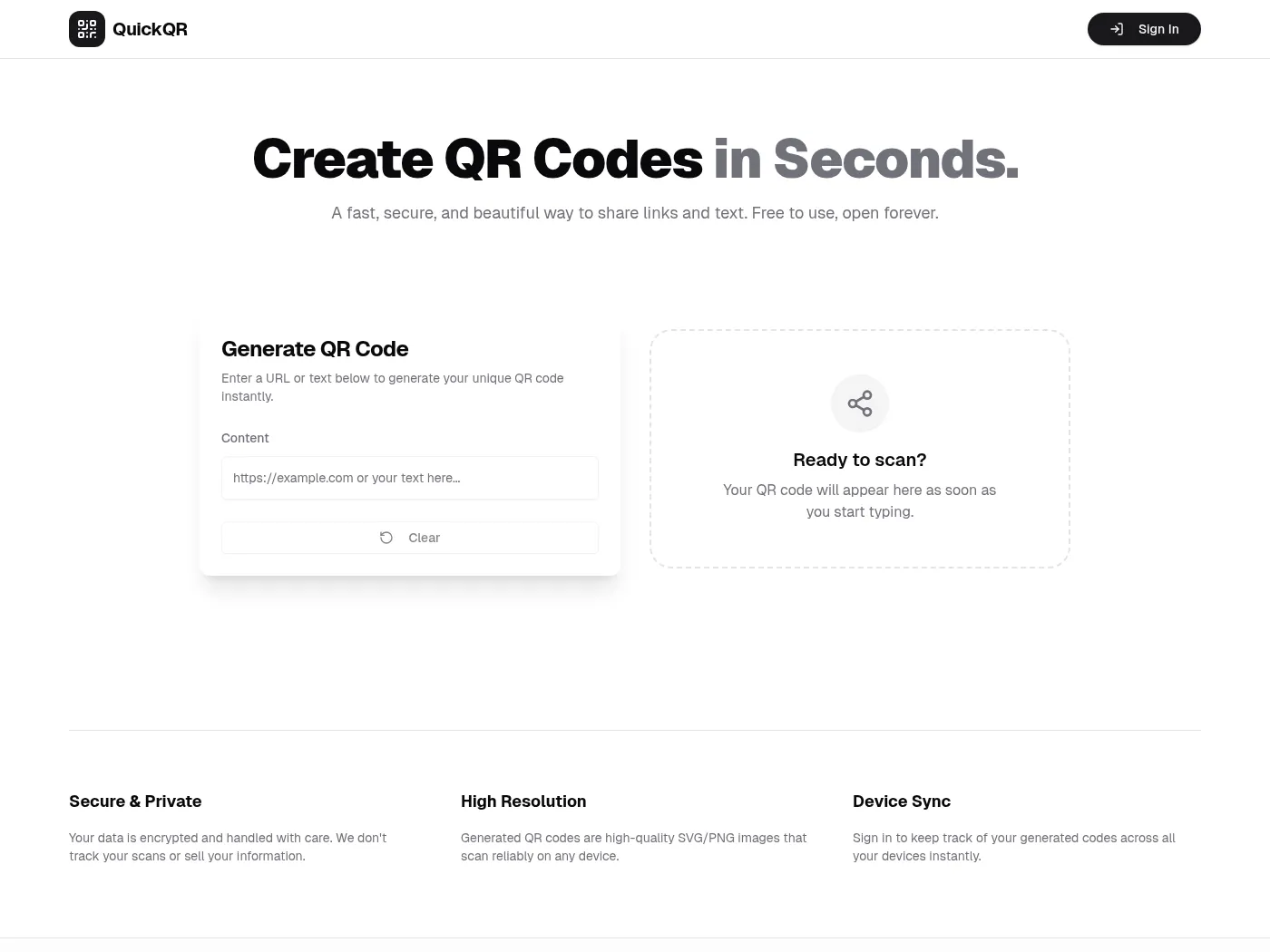 Quick QR Maker