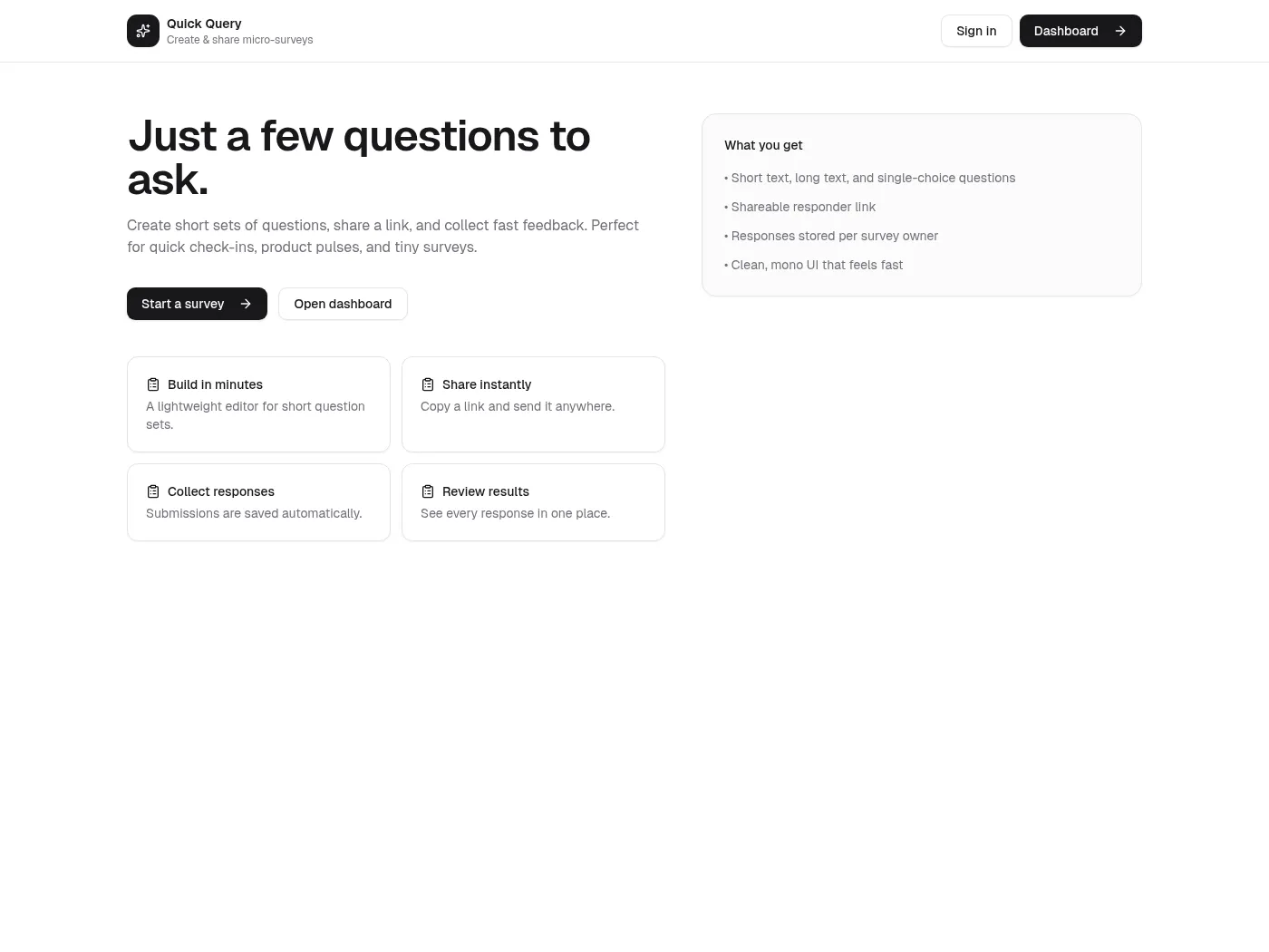 Quick Query App