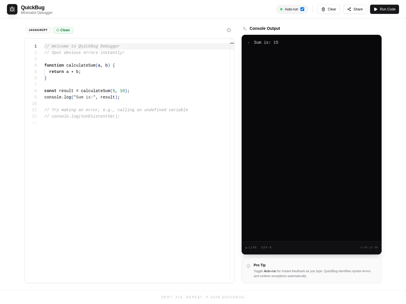 QuickBug Debugger