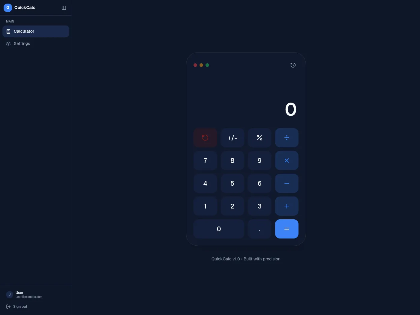 QuickCalc App
