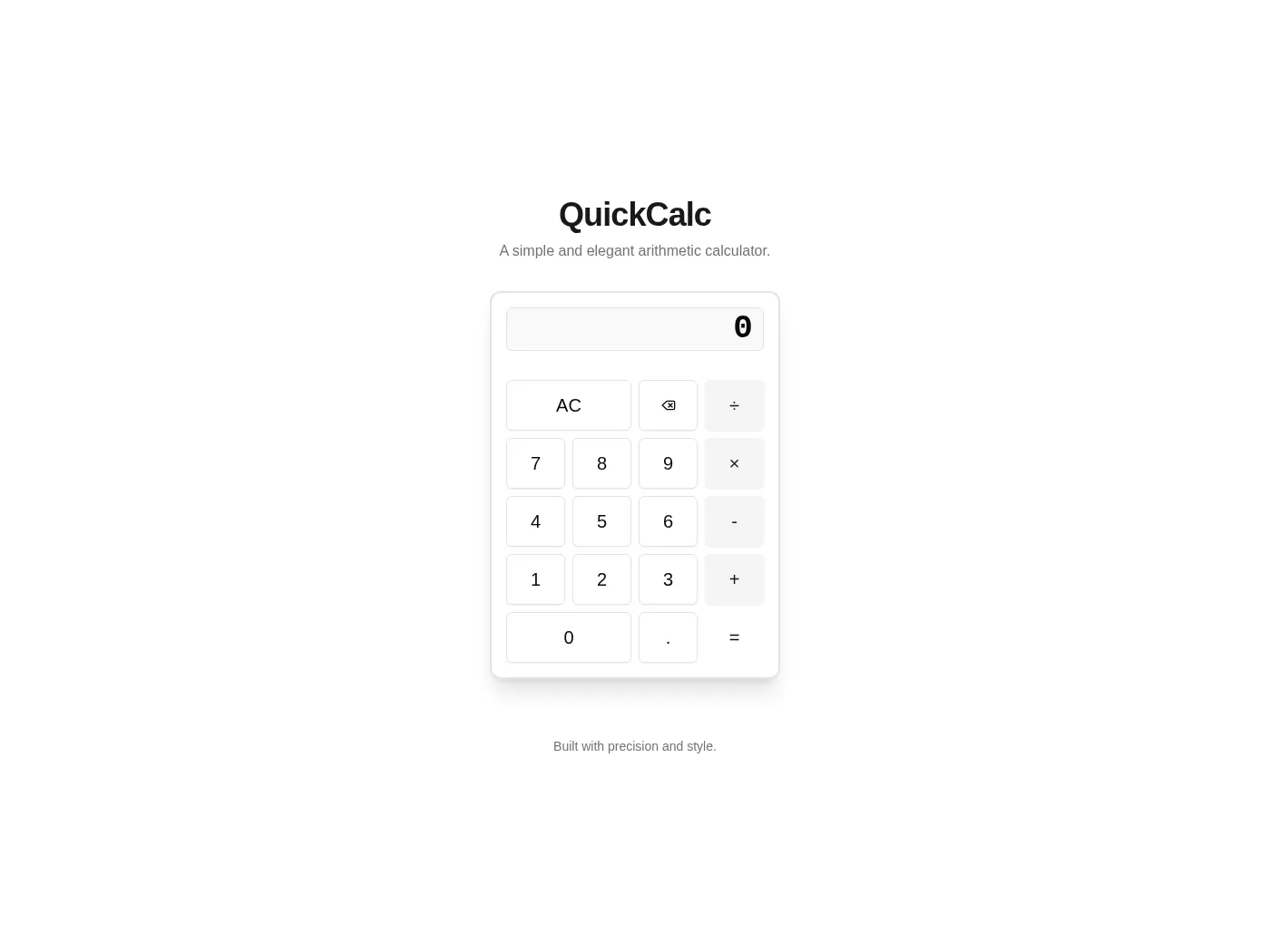 QuickCalc App