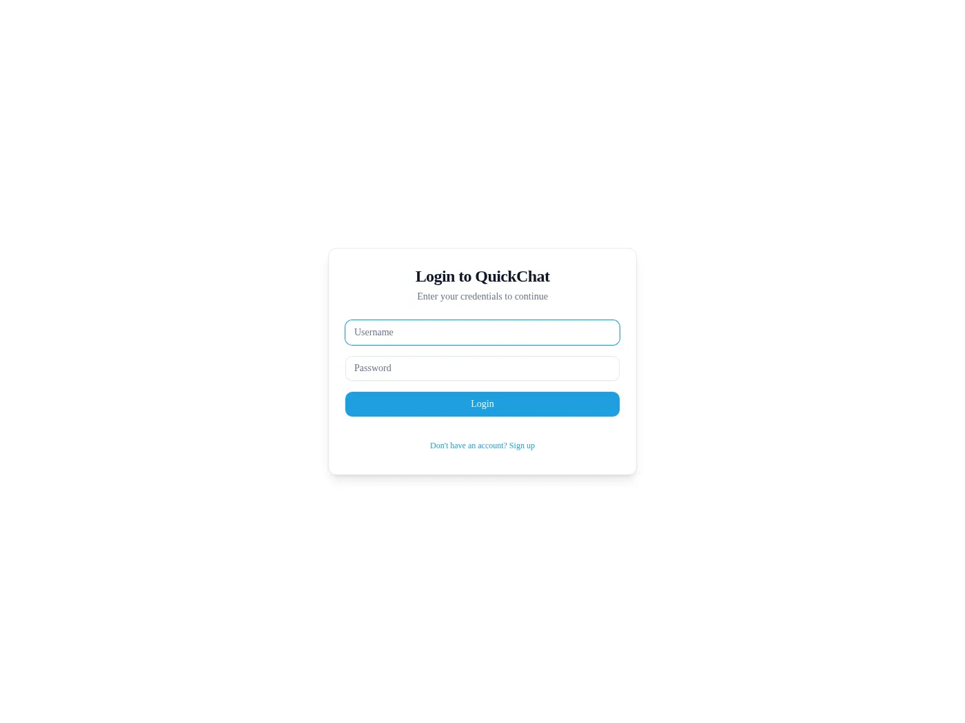 QuickChat MVP