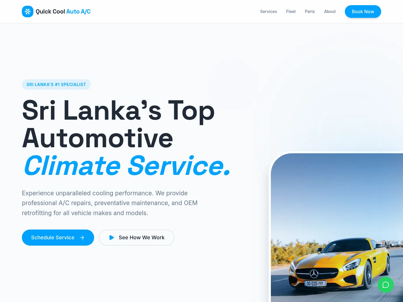 Quick Cool Auto A/C Website