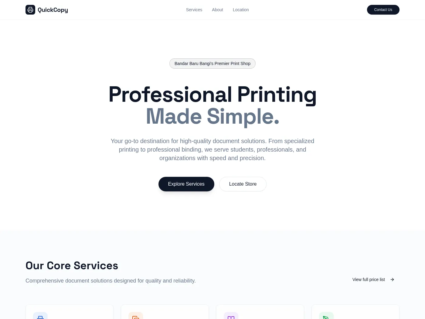 QuickCopy Enterprise Portal