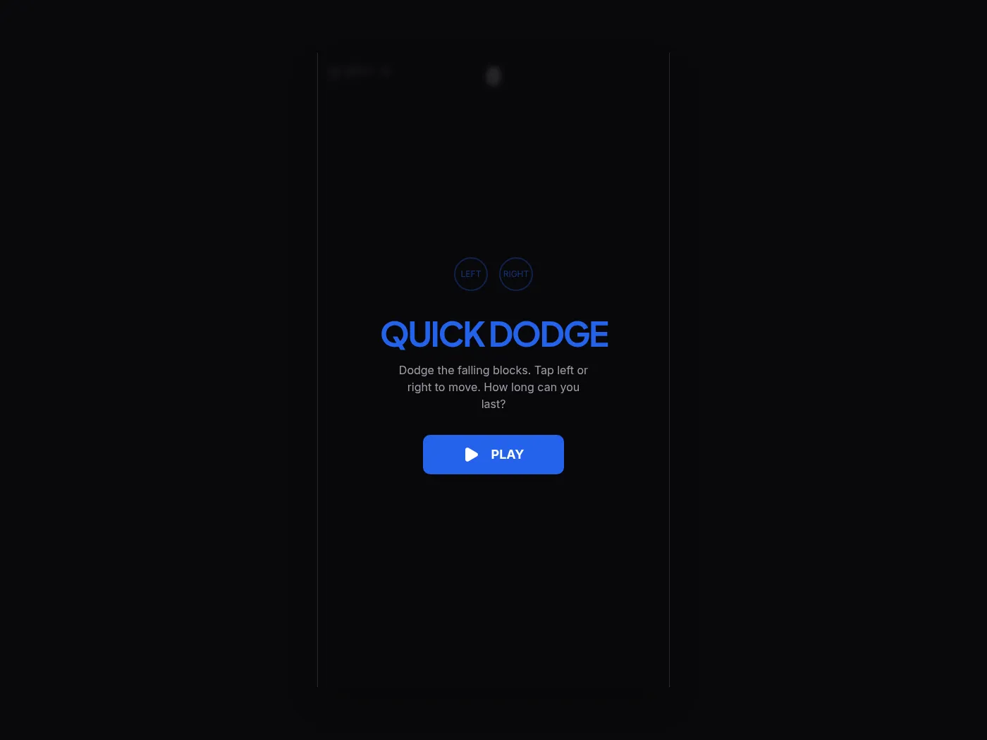 QuickDodge Game