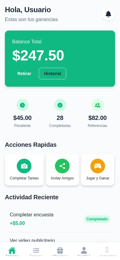 QuickEarn Android App