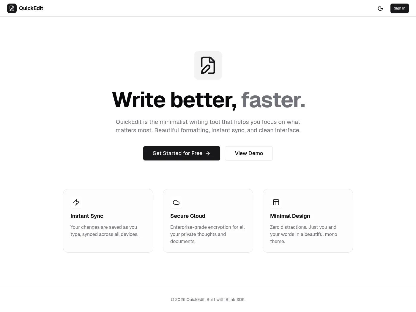 QuickEdit Text Editor