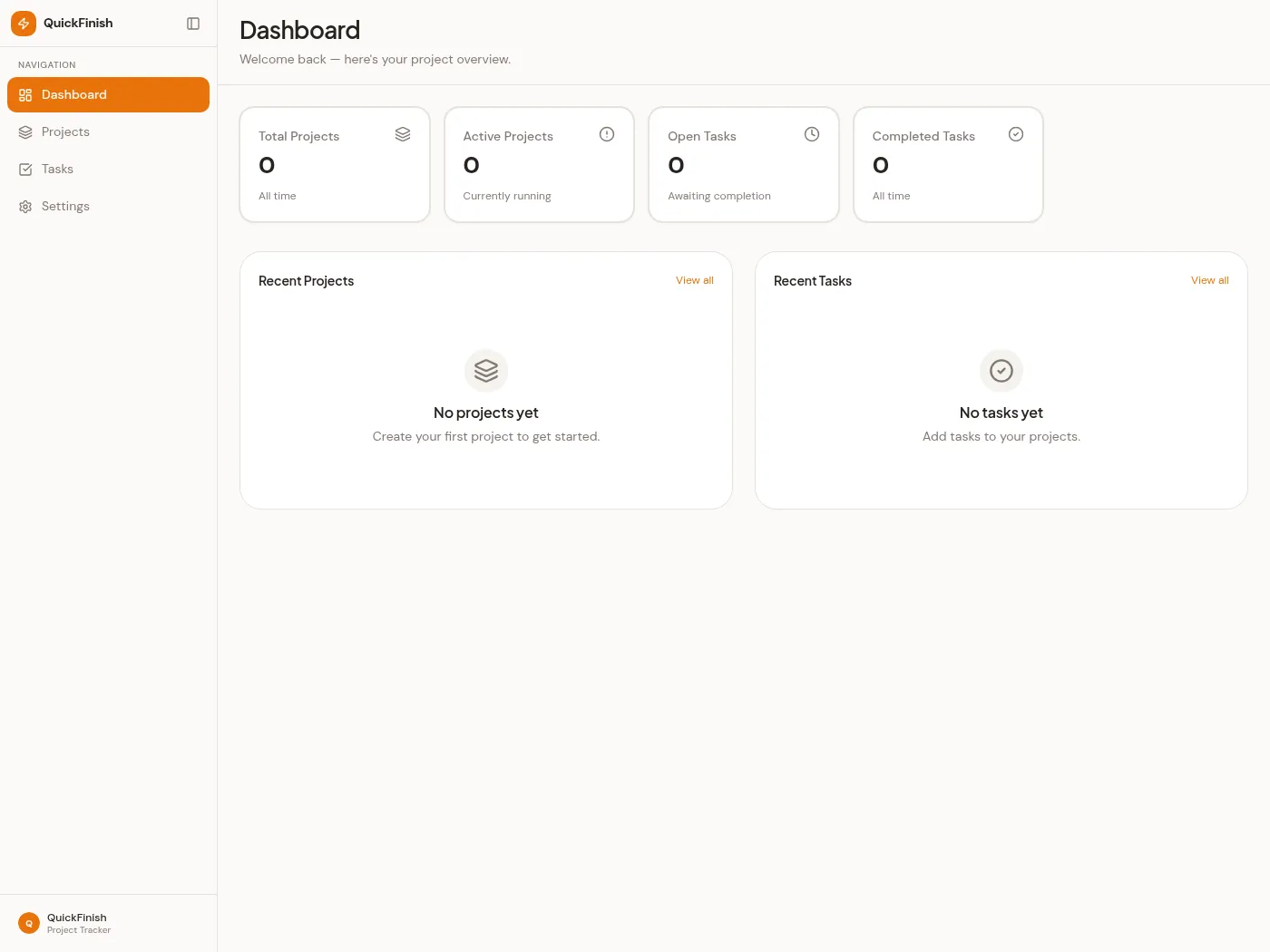 QuickFinish App