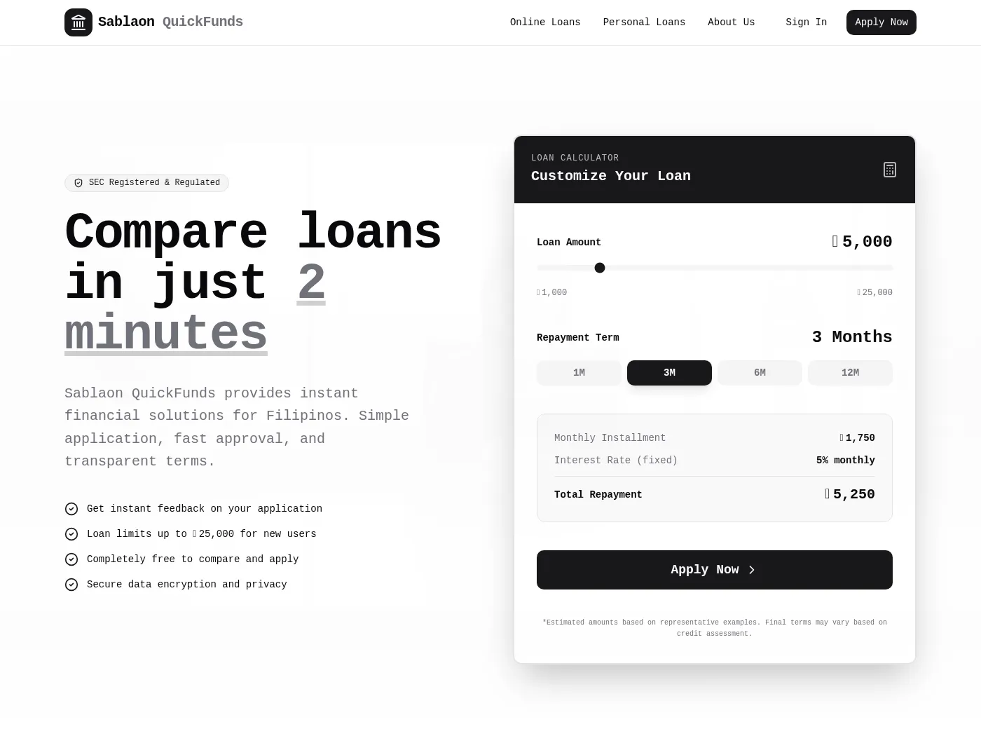 Sablaon QuickFunds Lending