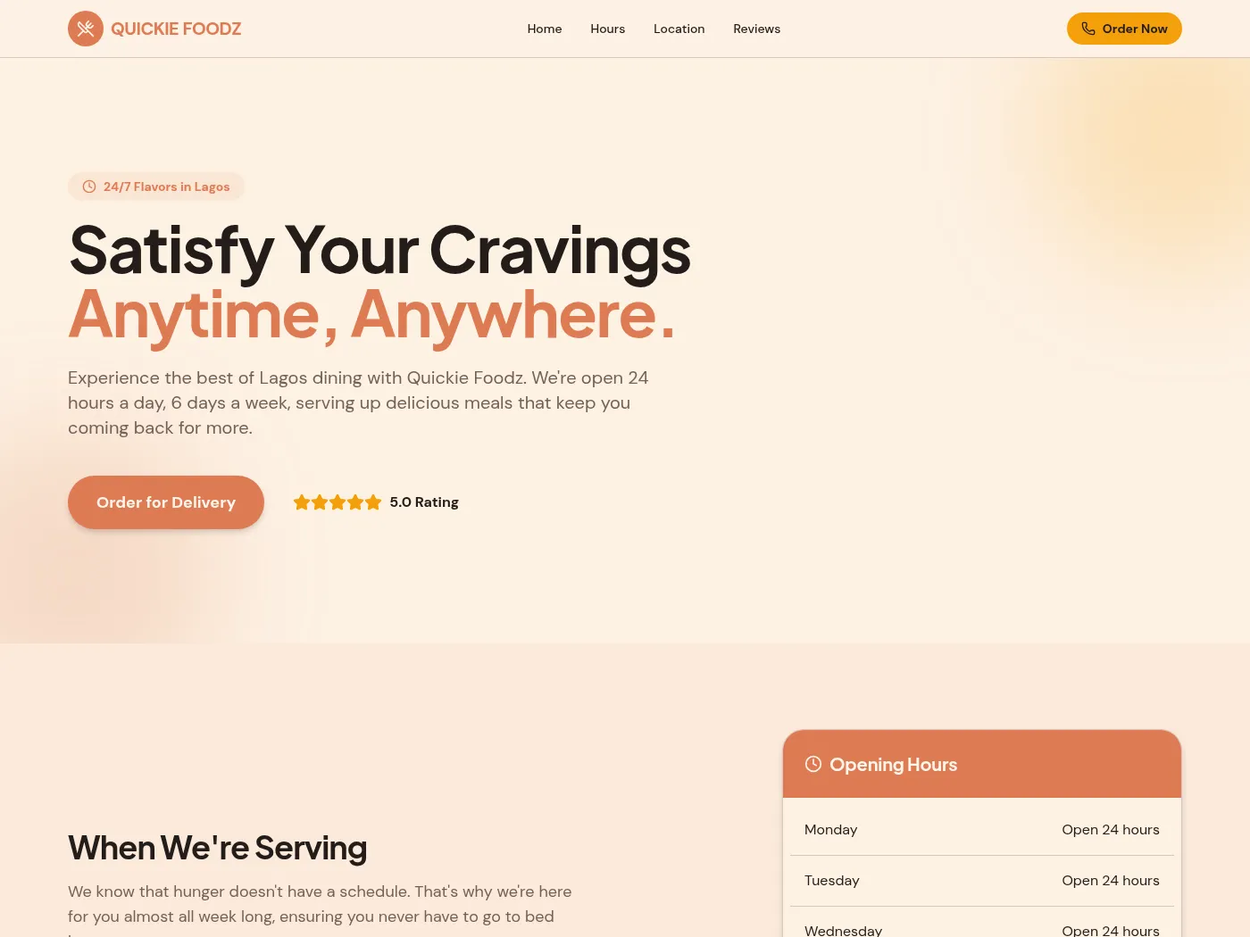 Quickie Foodz Website