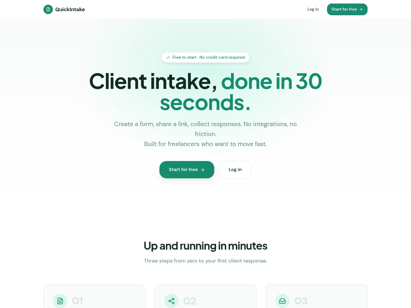 QuickIntake Forms