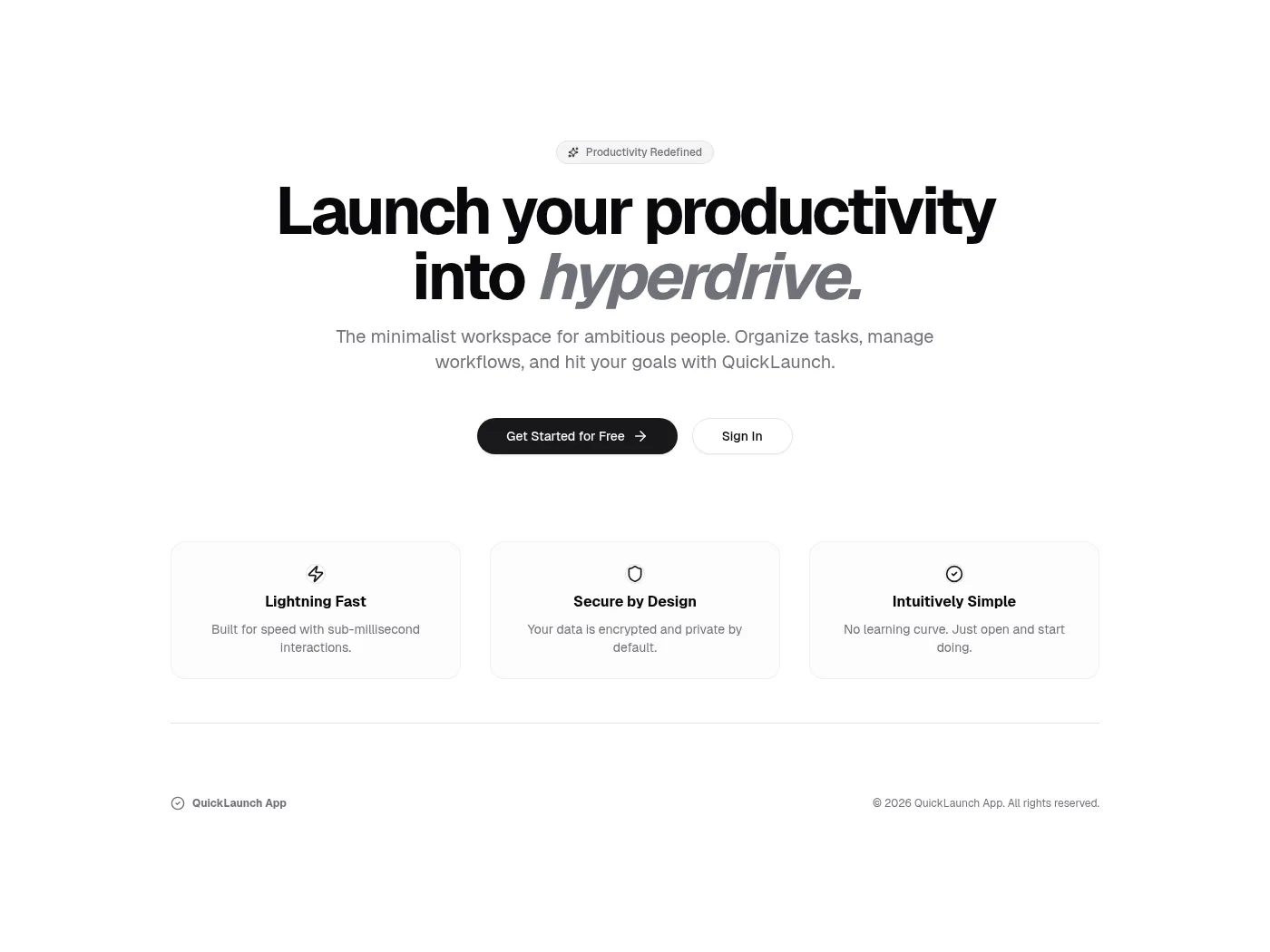 QuickLaunch App