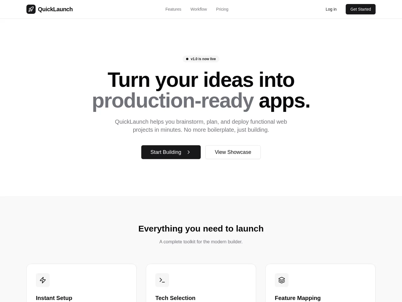 QuickLaunch App