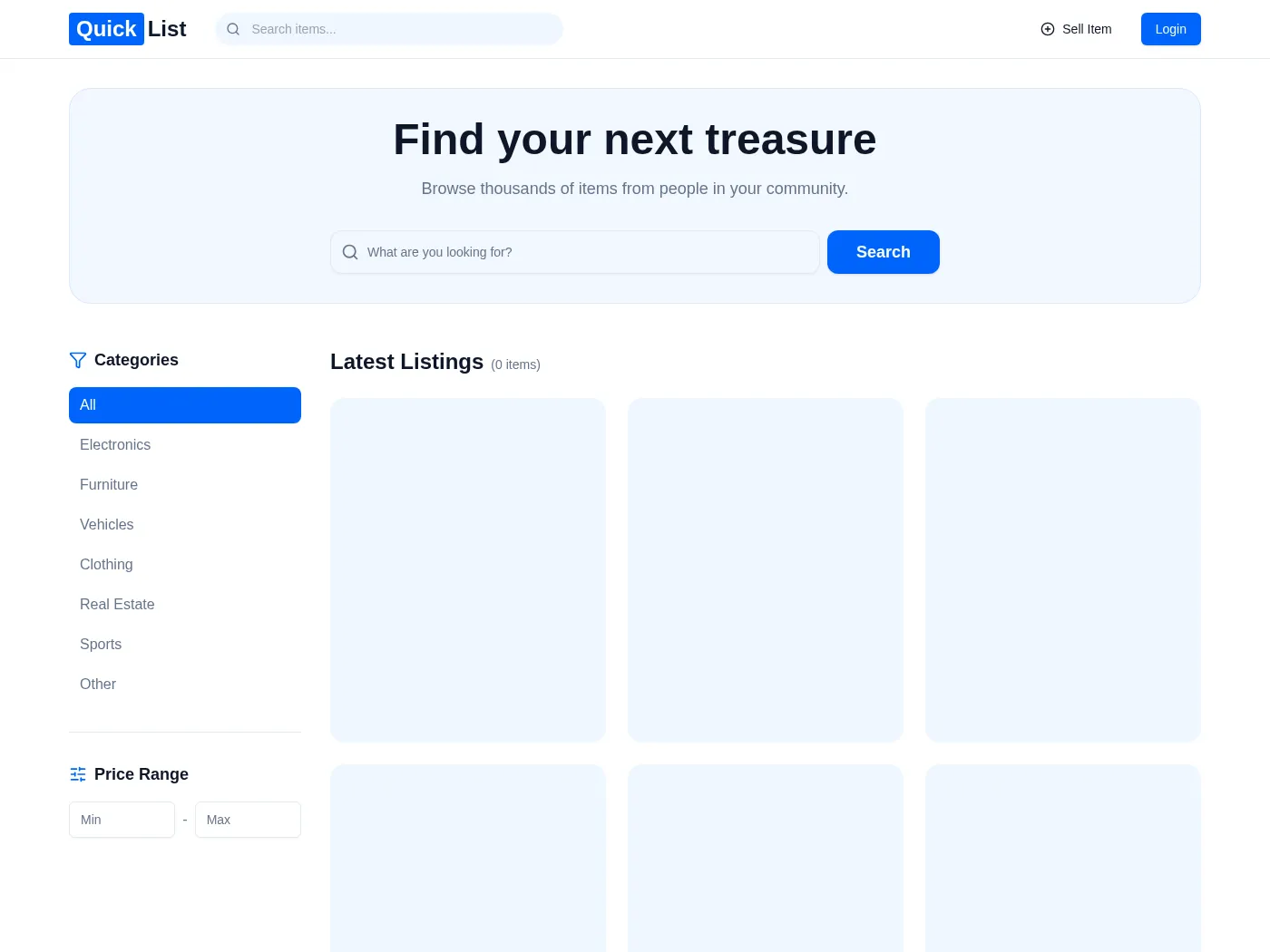 QuickList Marketplace
