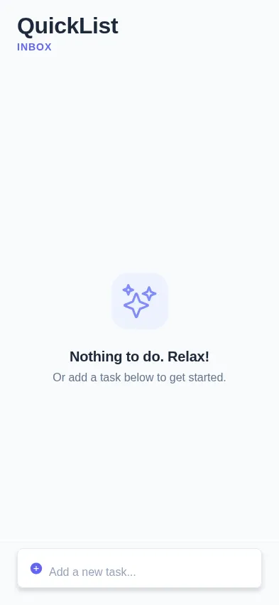 QuickList To-Do App