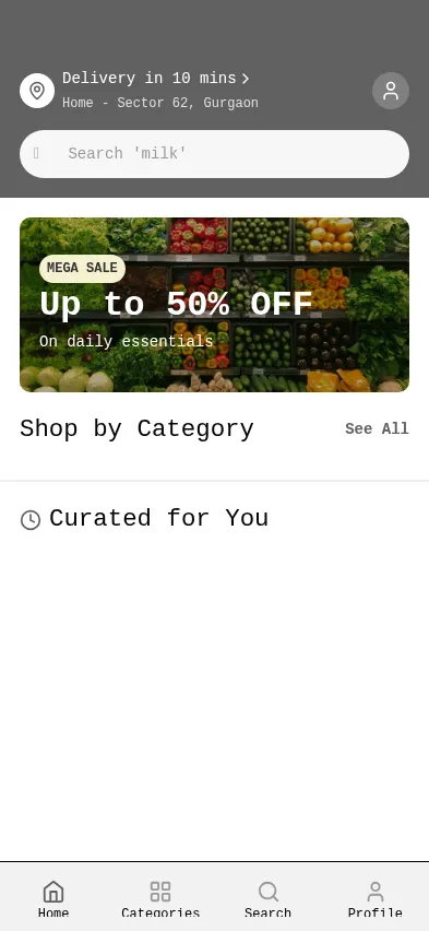 QuickMart Delivery App