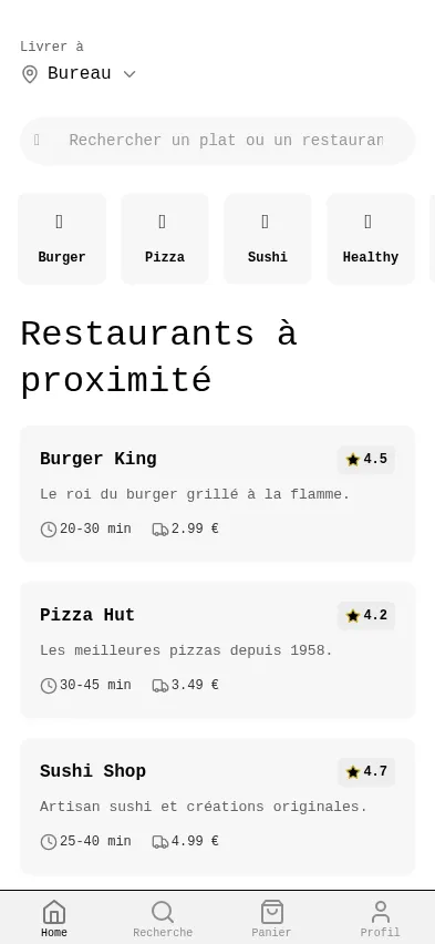 QuickMeal Delivery App