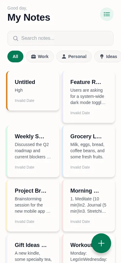 QuickNote App
