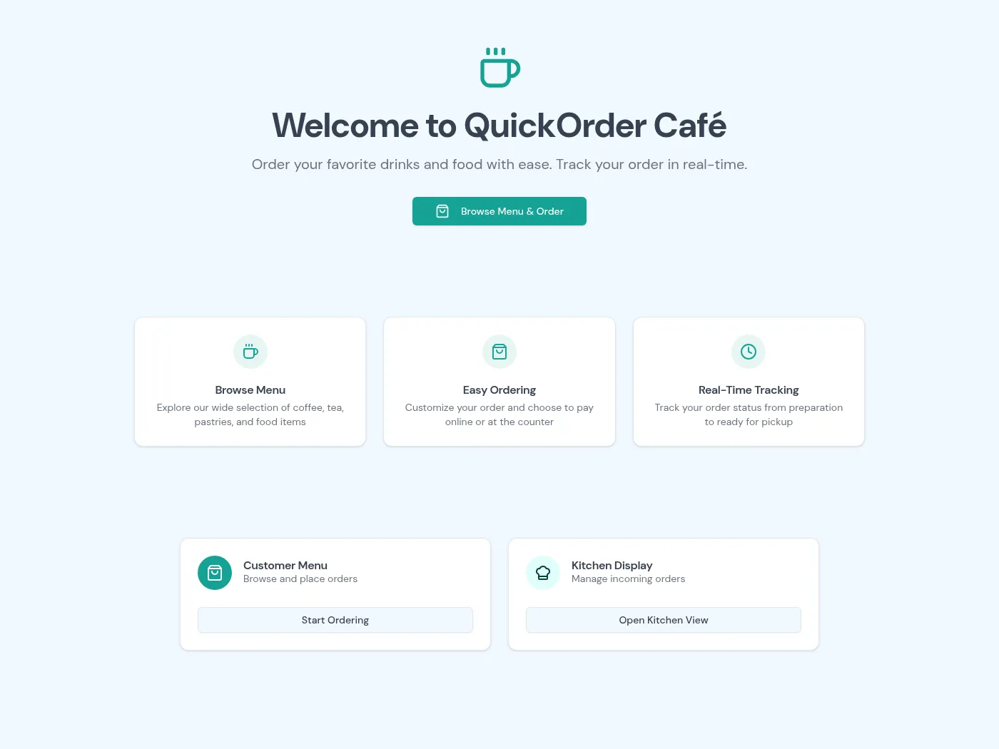 QuickOrder Café Suite