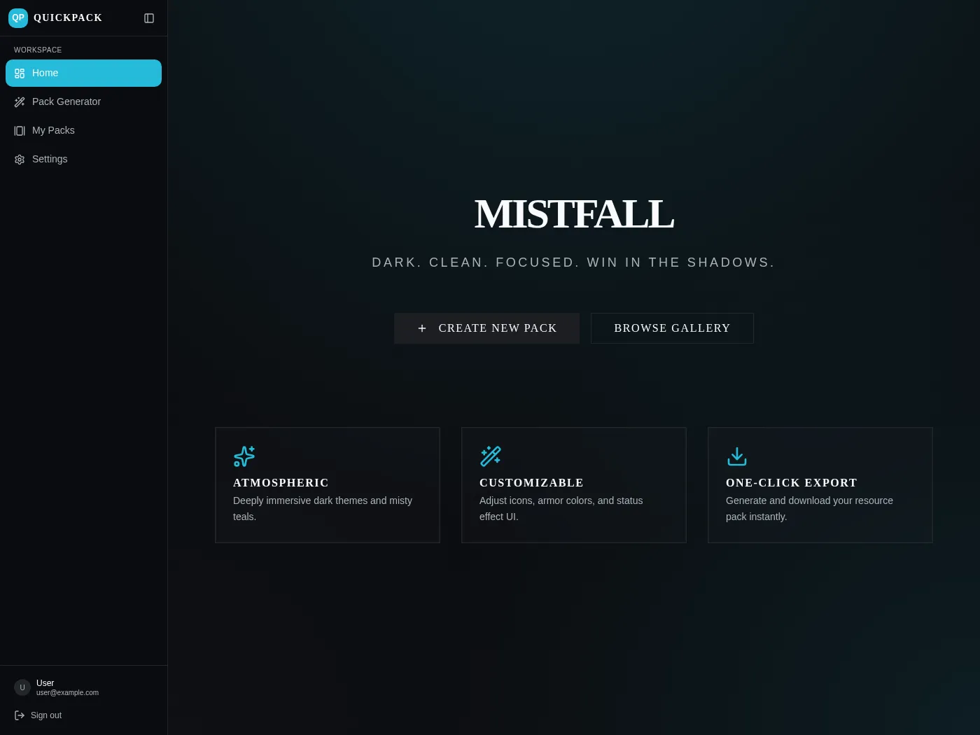 QuickPack Generator