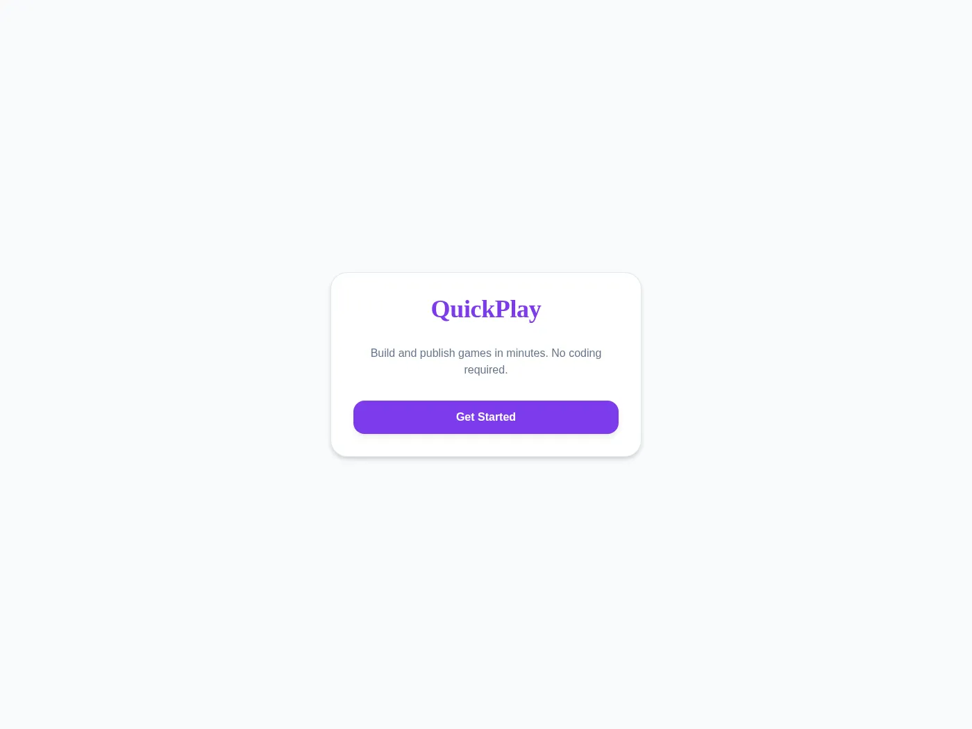 QuickPlay Game Builder