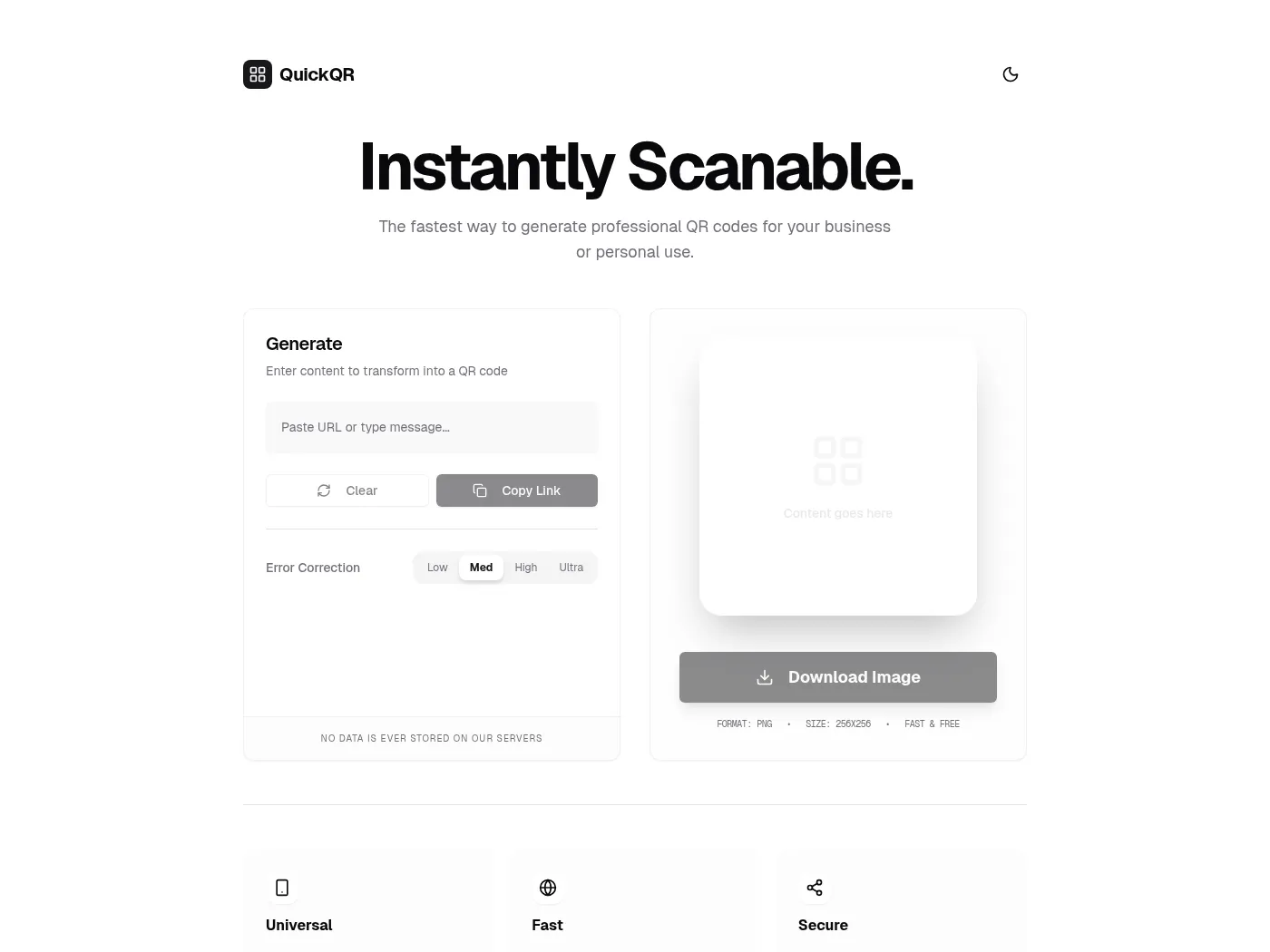 QuickQR Generator