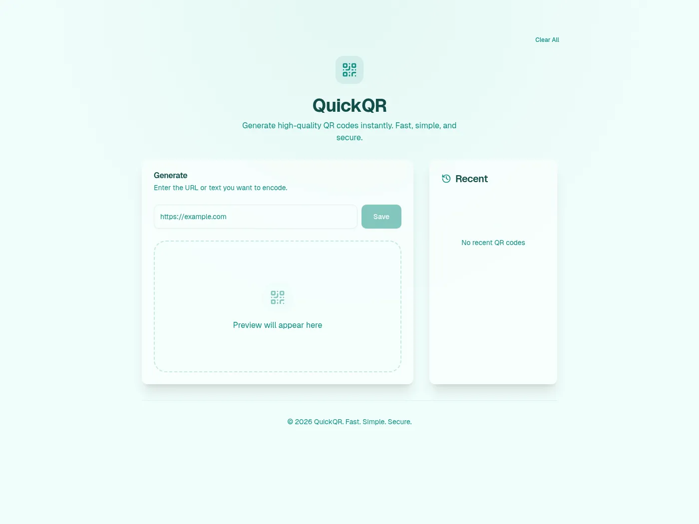 QuickQR Generator