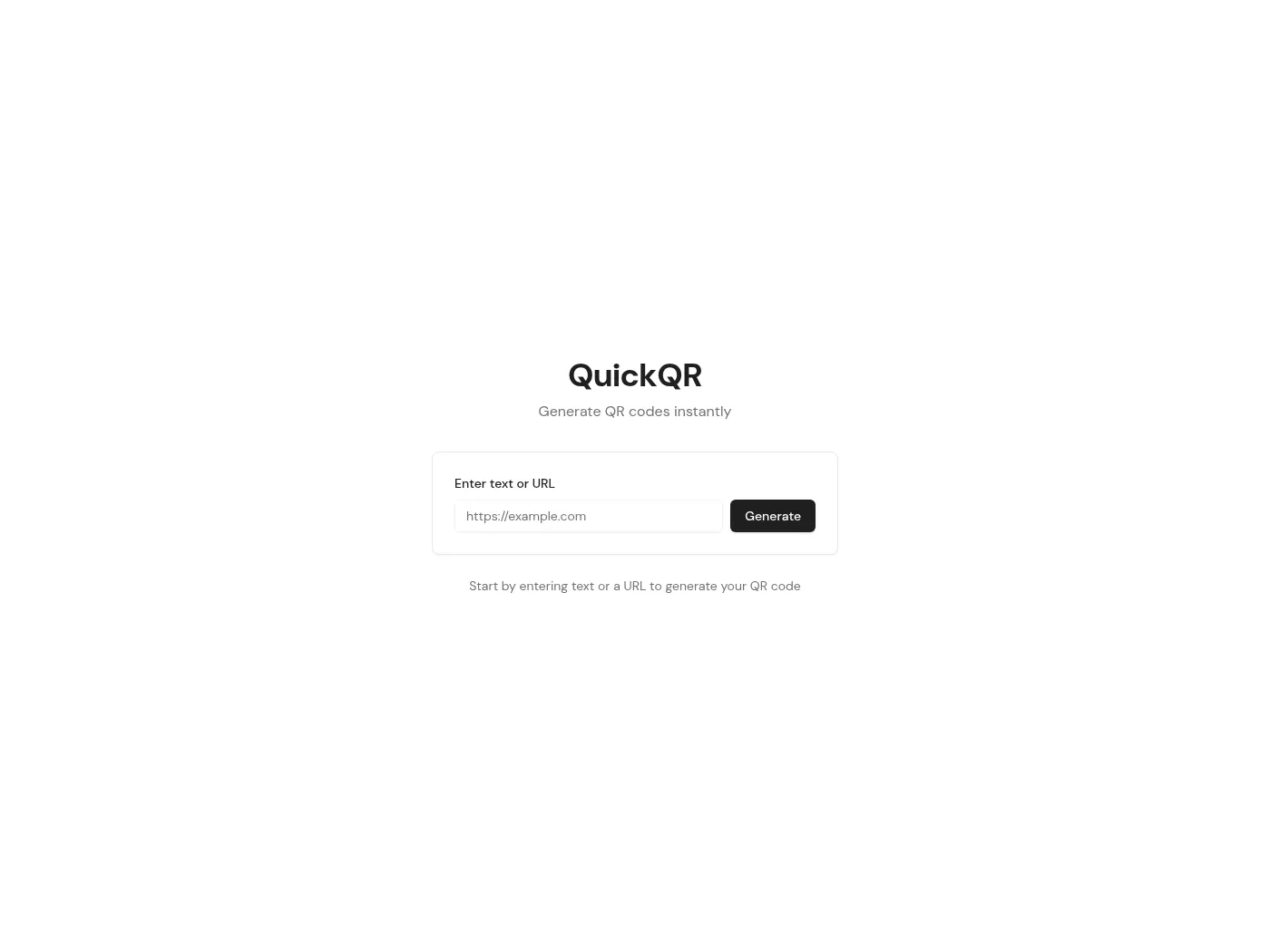 QuickQR Generator