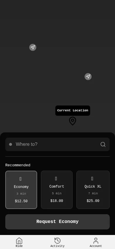 QuickRide Taxi App