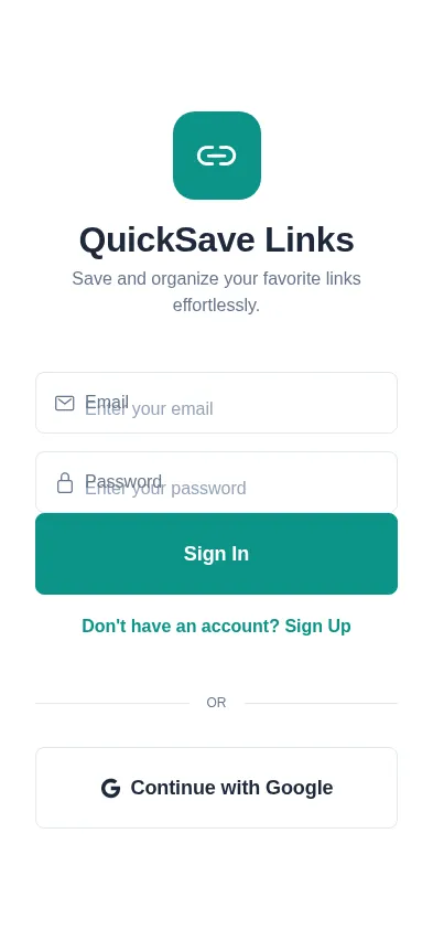QuickSave Links App