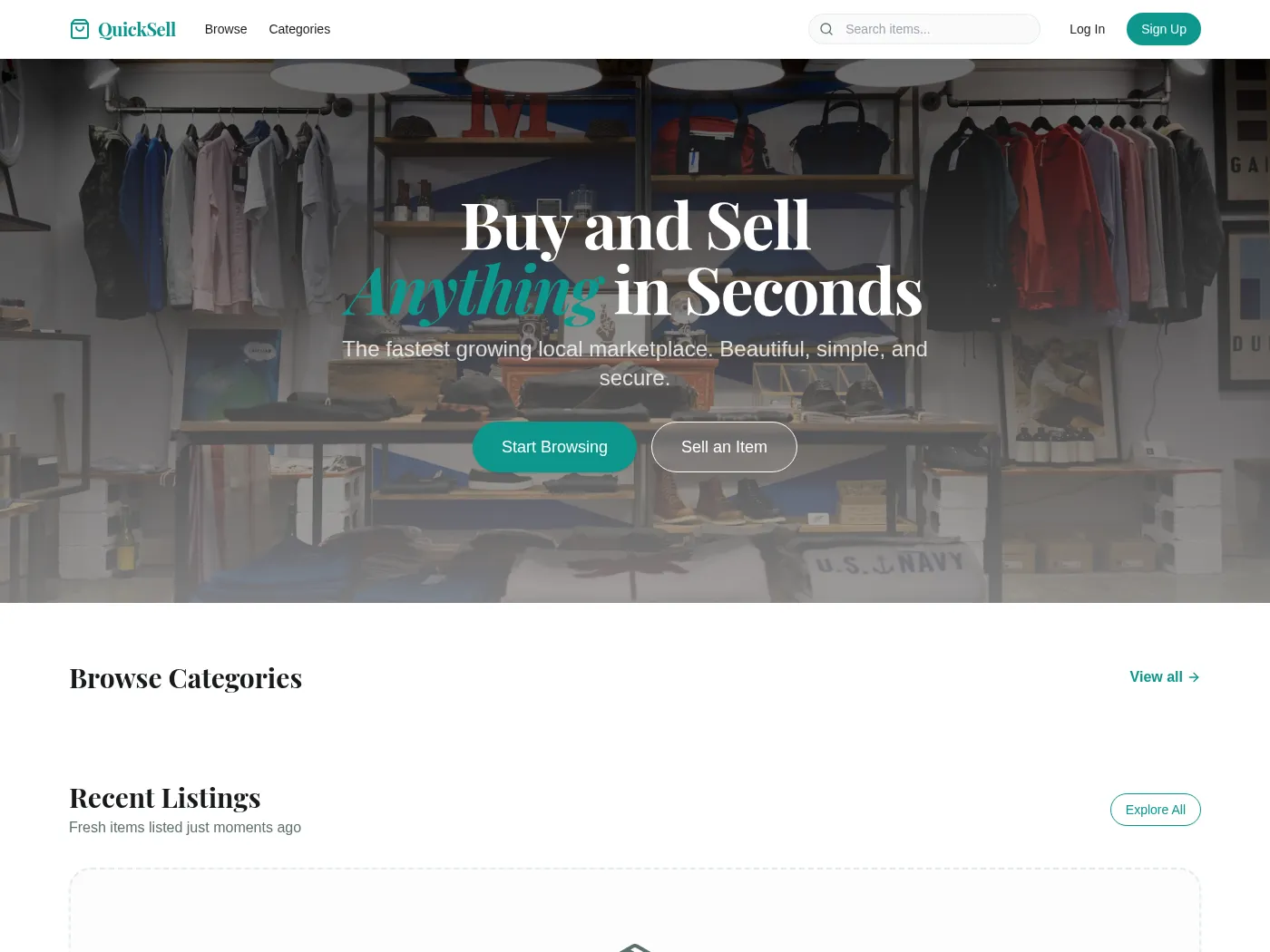 QuickSell Marketplace