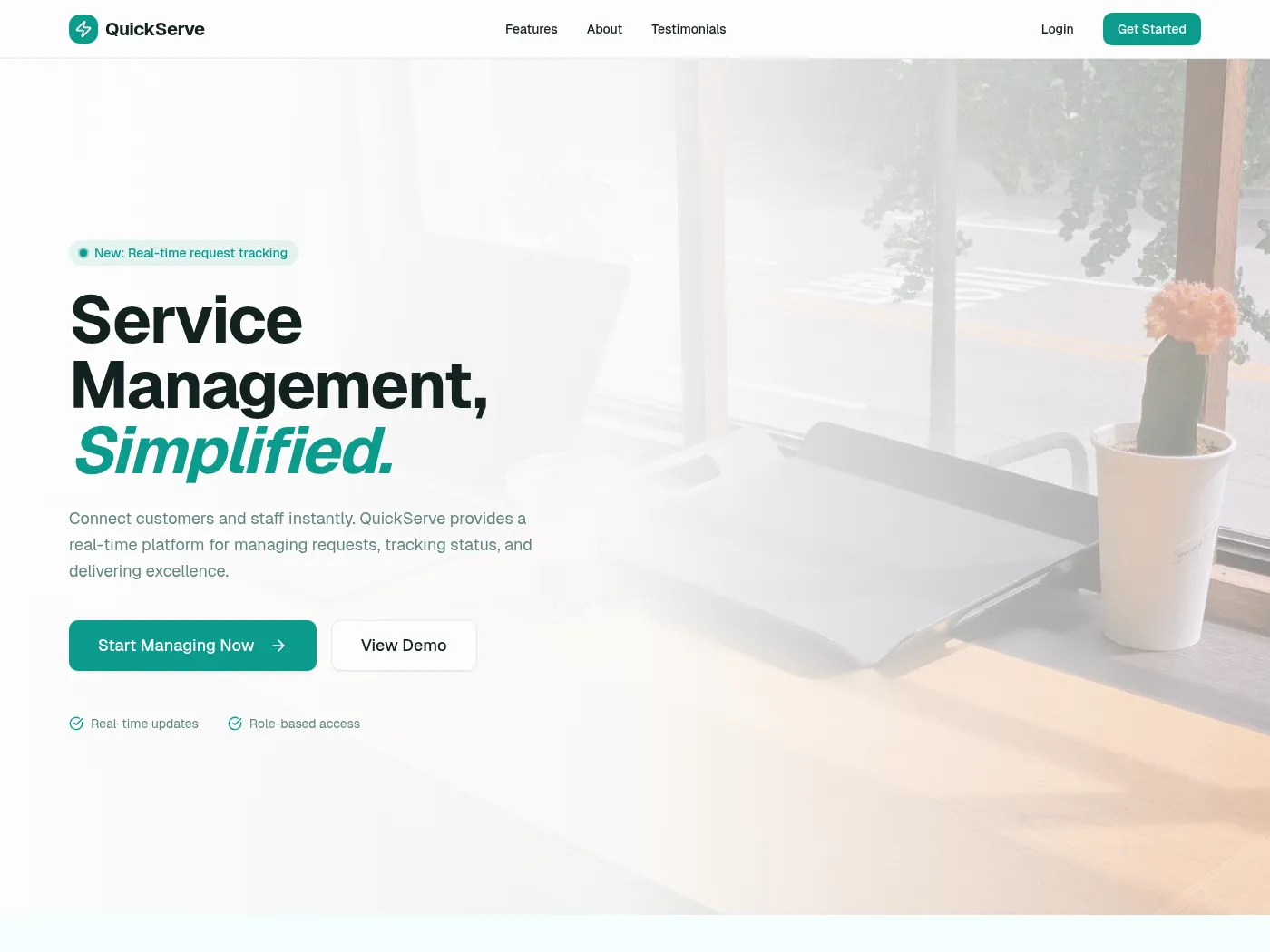 QuickServe Request Manager