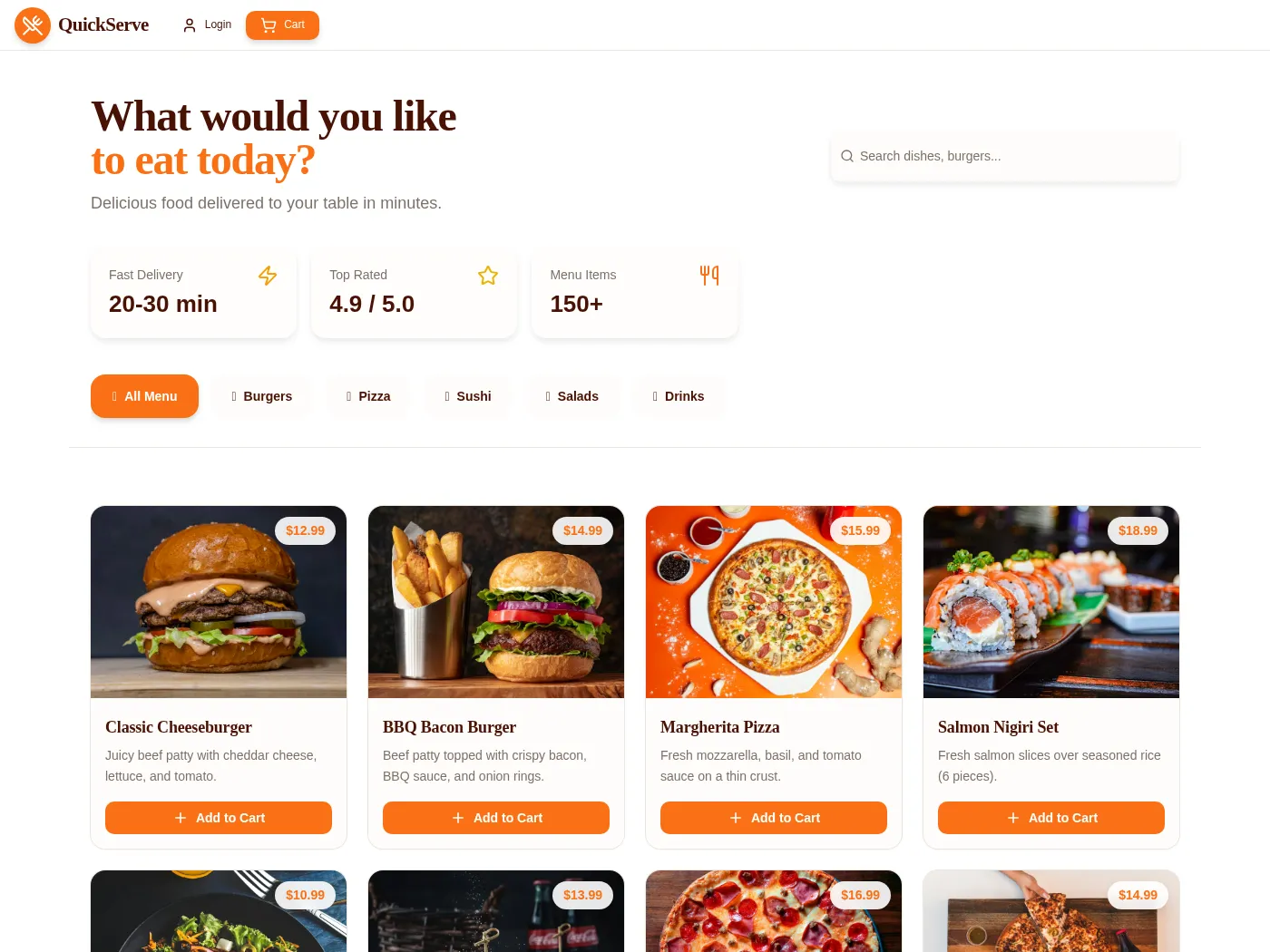 QuickServe Restaurant App