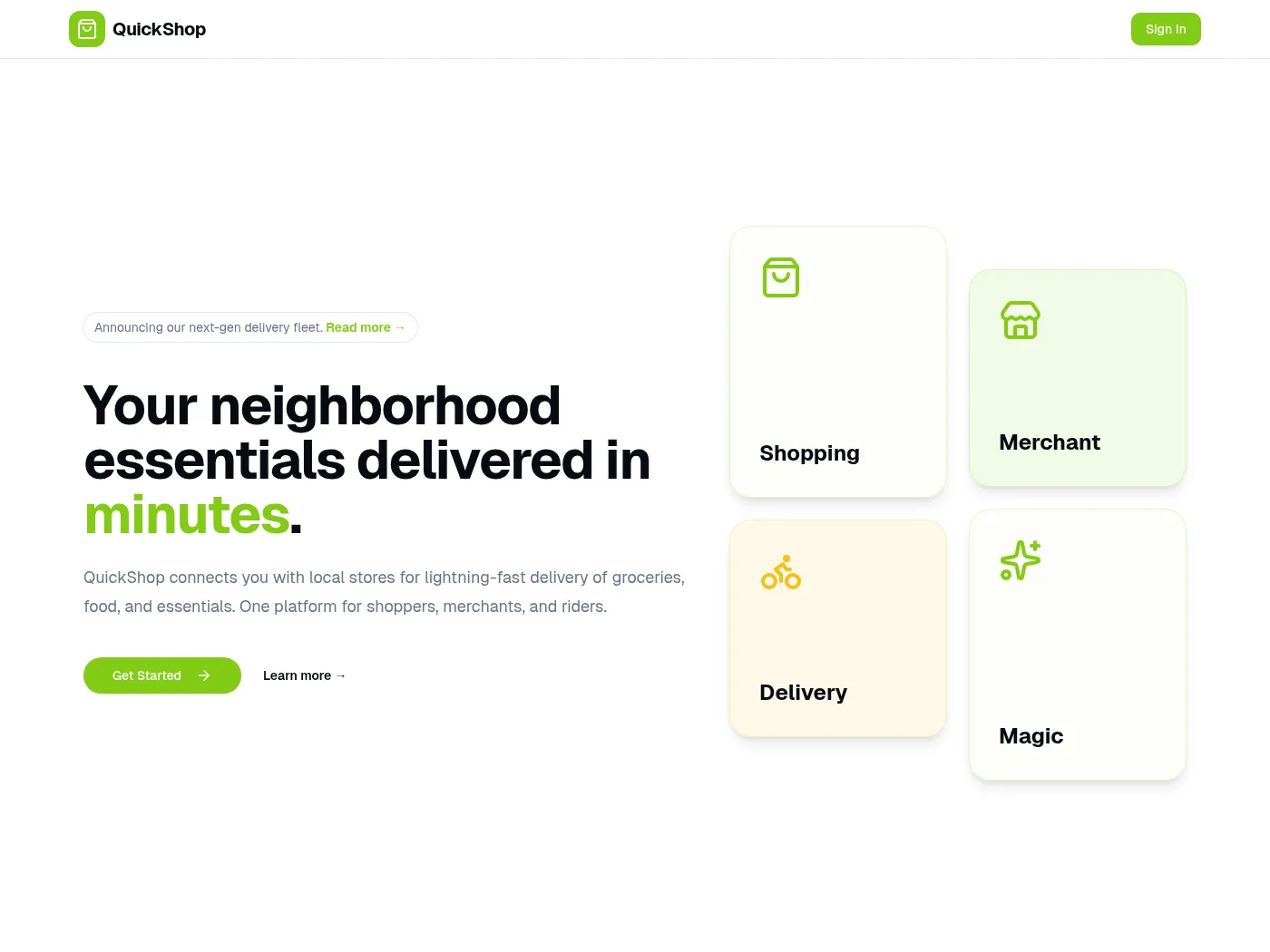 QuickShop Apps Suite