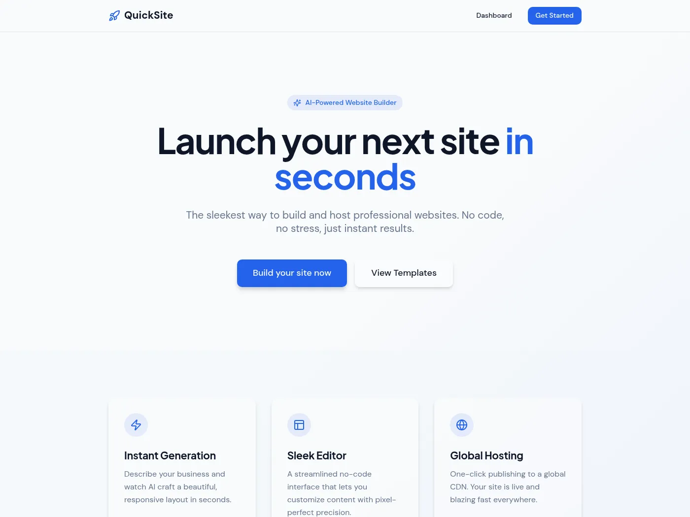 QuickSite Launchpad